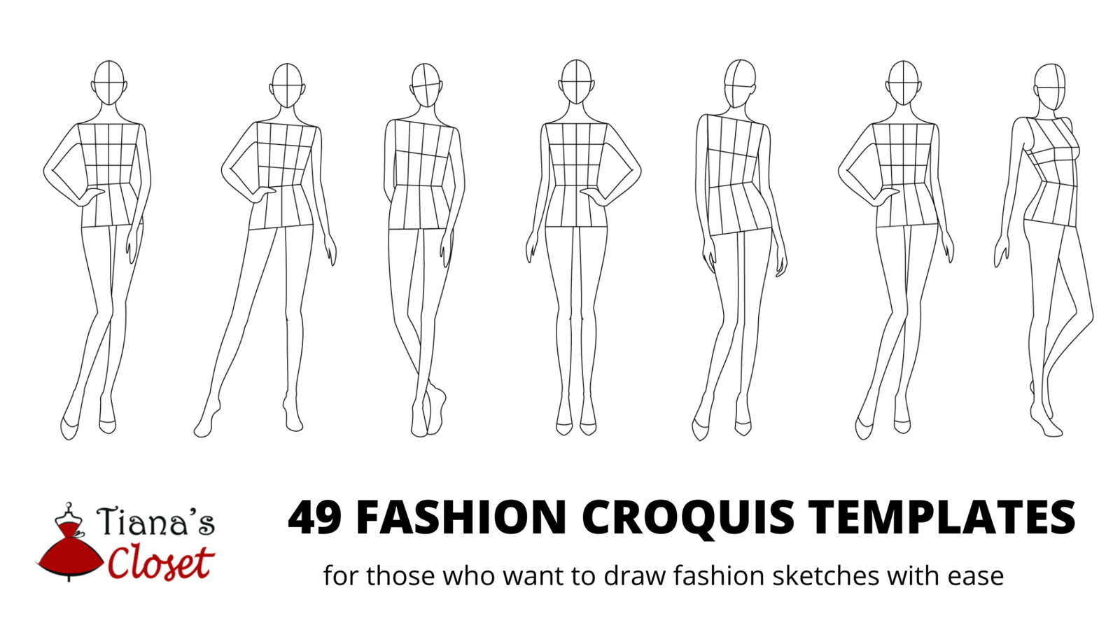 Female fashion croquis templates – Tiana's Closet