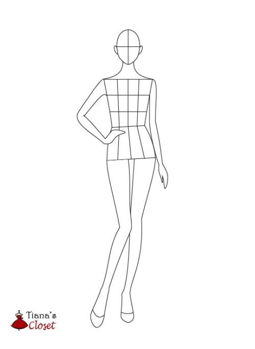 Female fashion croquis templates – Tiana's Closet