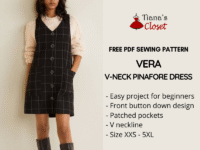 Vera pinafore dress – free PDF sewing pattern – Tiana's Closet