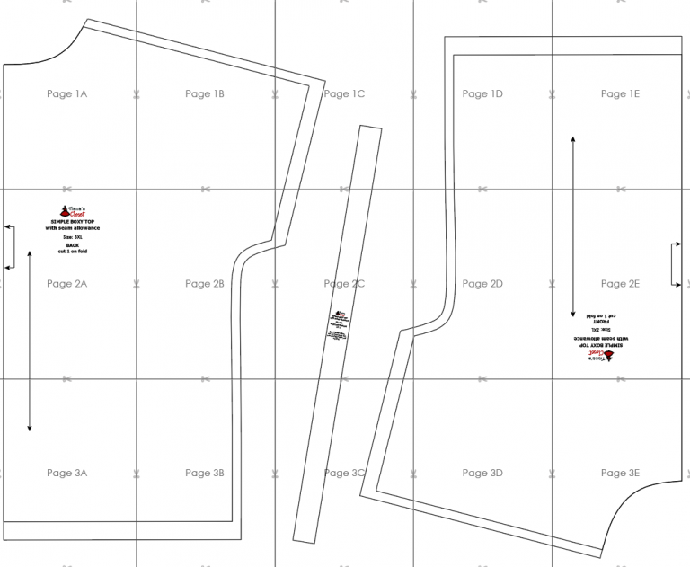 Simple boxy top – free PDF sewing pattern – Tiana's Closet