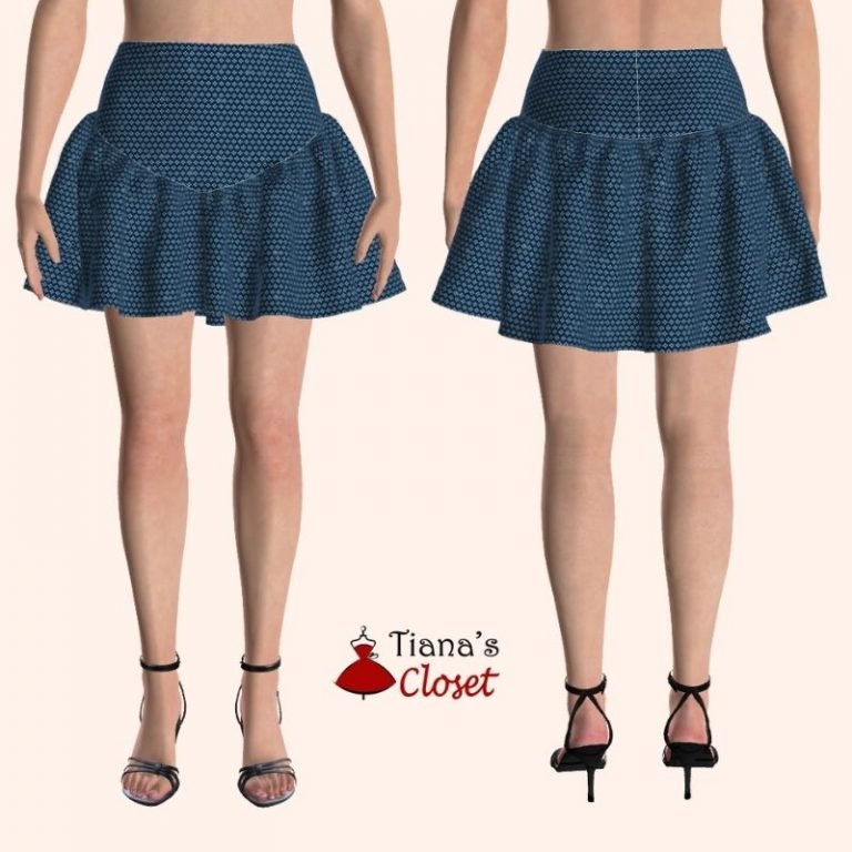Kyra mini skirt – free PDF sewing pattern – Tiana's Closet