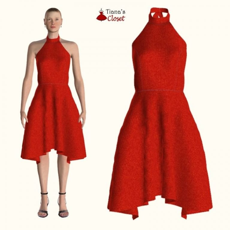 Kerry halter neck dress – free pdf sewing pattern – Tiana's Closet
