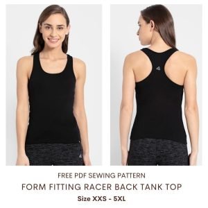 Form fitting racer back tank top free pdf sewing pattern – Tiana's Closet