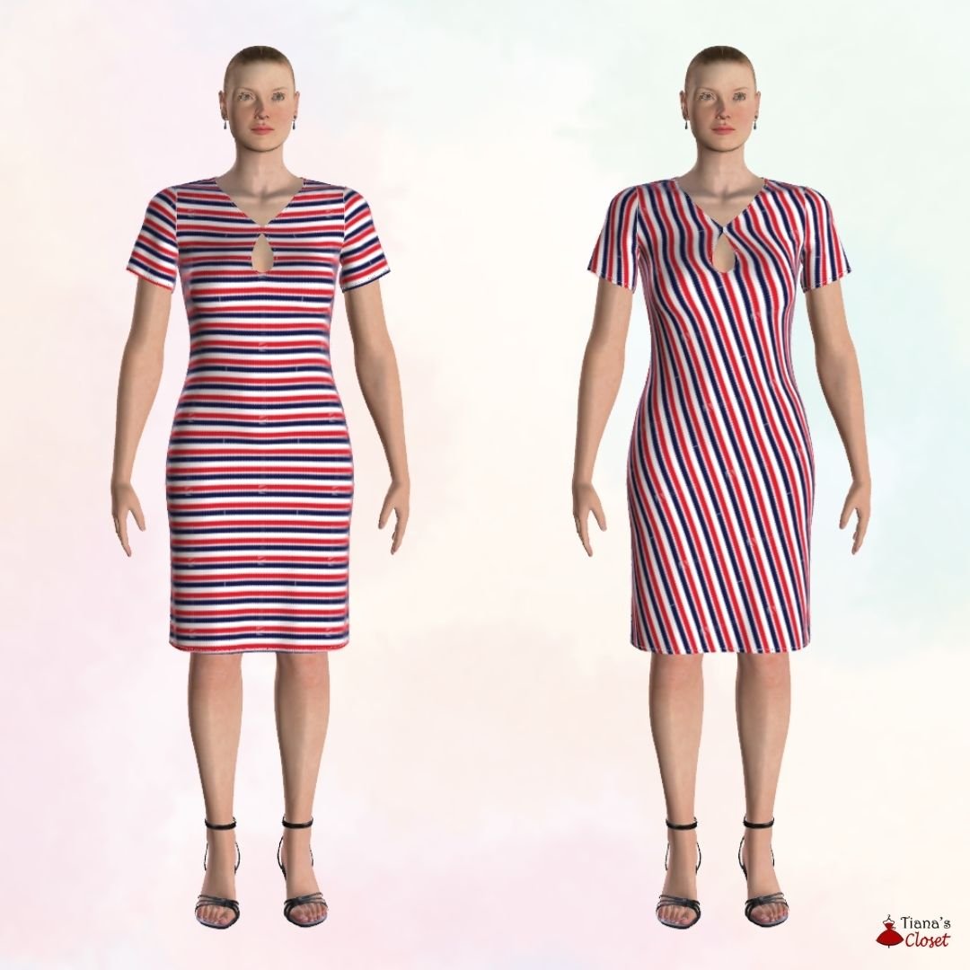 Belinda front keyhole knit dress – Free PDF sewing pattern – Tiana's Closet