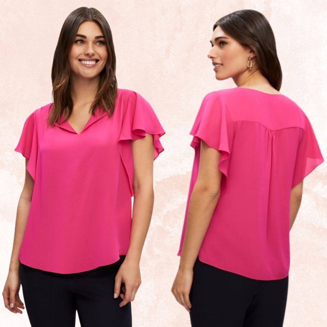 Laura flutter sleeve top – Free PDF sewing pattern – Tiana's Closet