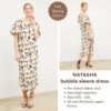 Natasha bubble sleeve dress – free PDF sewing pattern – Tiana's Closet