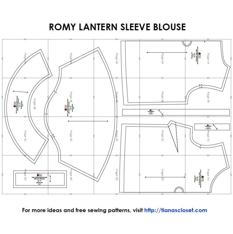 Romy lantern sleeve blouse – Free PDF sewing pattern – Tiana's Closet