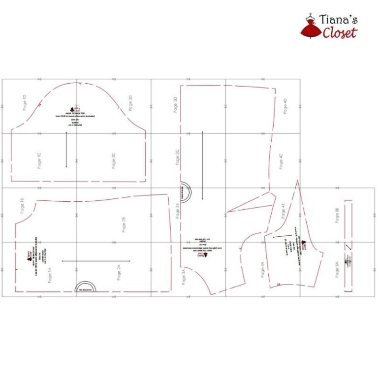 Mavy tie back top – Free PDF sewing pattern – Tiana's Closet