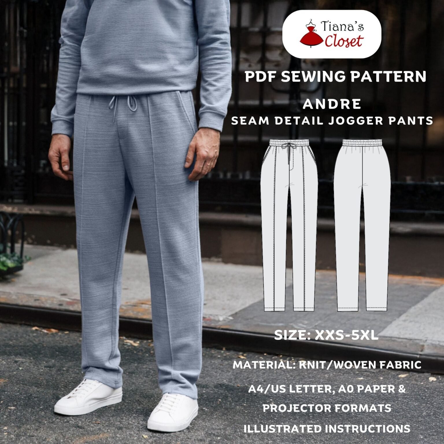 Andre elastic waist jogger pants – Tiana's Closet